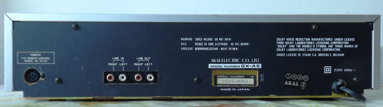 Akai GX-A5/A5X, Akai HX-A3/A3X, Akai HX-A301W, Akai HX-A201, Akai HX ...